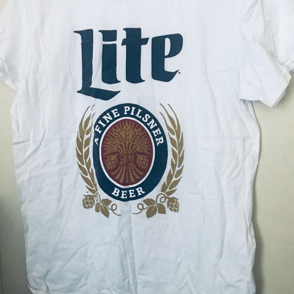 Tee Luv | Shirts | Mens Miller Lite A Fine Pilsner Logo Tee | Poshmark